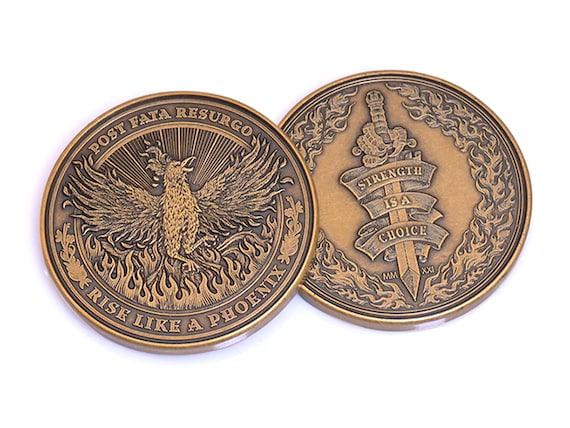 Phoenix Coin EDC Reminder Challenge Coin Phoenix Bird Fire | Etsy