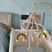 Macrame Blue Baby Carousel, Newborn Baby Rainbow, Macrame Moon, Macrame ...