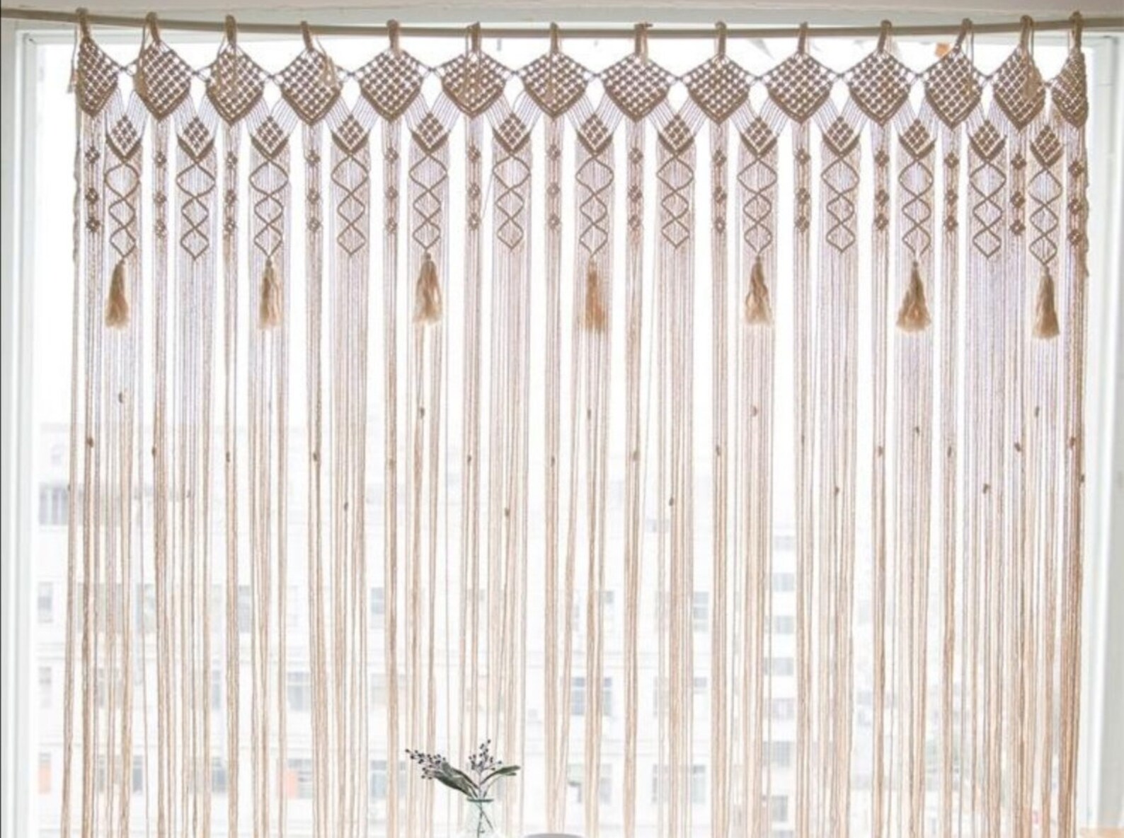 Macrame Long Curtain, Large Oversize Wall Hanging, Wedding Backdrop ...