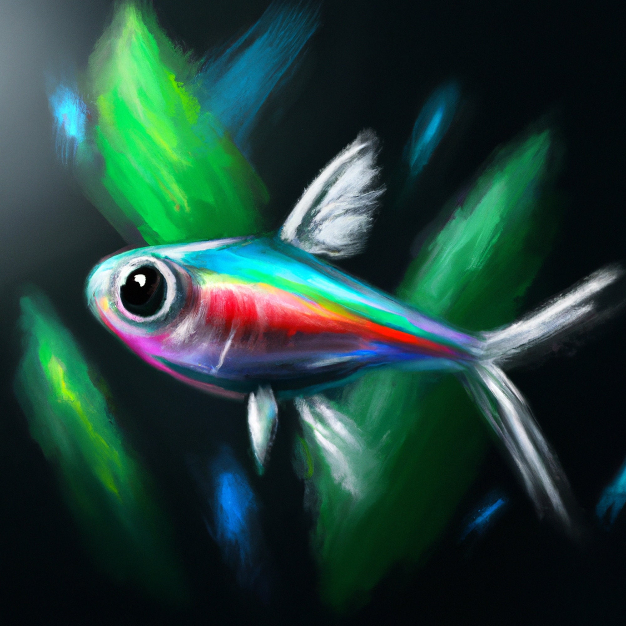 Tetra PNG - Neon Tetra Realism Art - DIGITAL DOWNLOAD - Gift for Friend ...