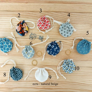 Mini Jewellery Bag Drawstring Pouch Handmade Round Pouch Sac Pochon 100 ...