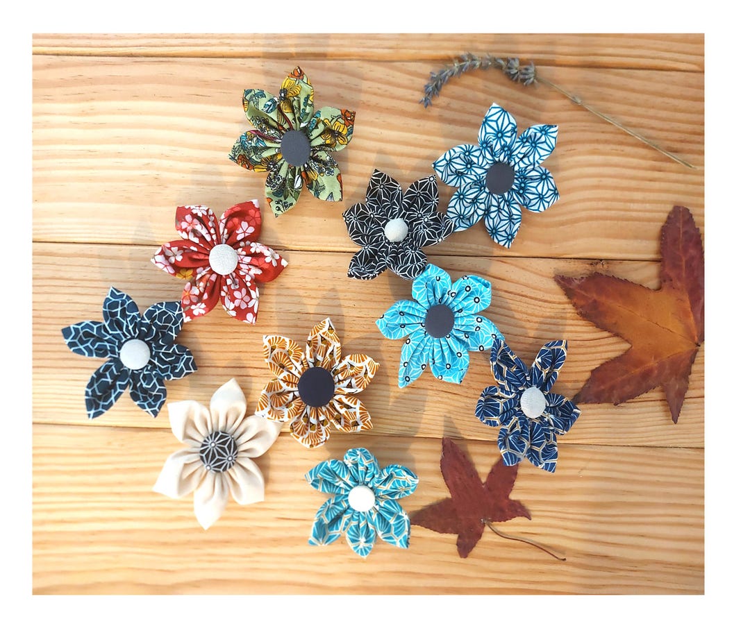 Cotton Flower Brooch, Fabric Flower Brooch, Handmade Flower Brooch ...