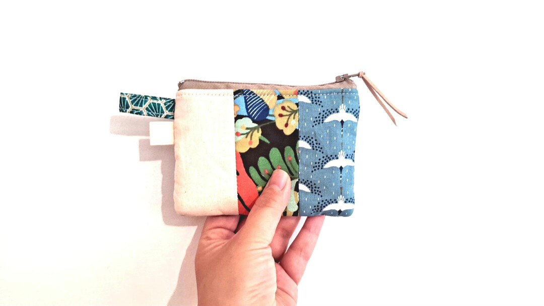 Coin Purse, Cotton Coin Purse, Porte Monnaie, Handmade Purse, Mini ...