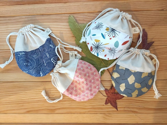 Round Pouch Jewellery Bag Sac Pochon Medium Handmade | Etsy