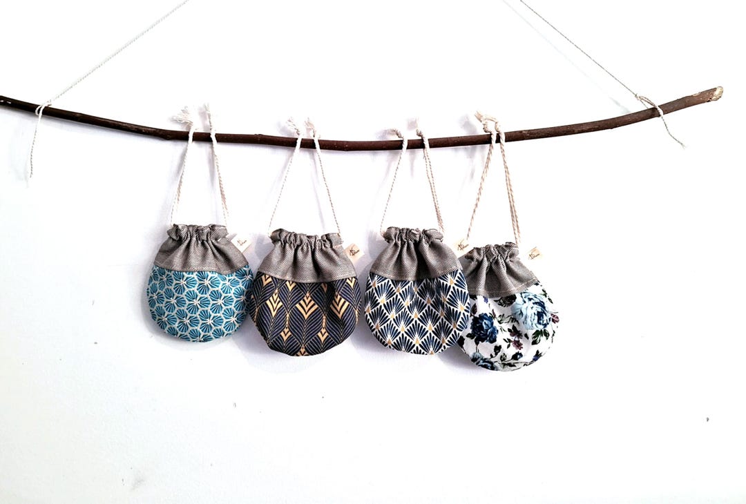 Handmade Floral Cotton Drawstring Pouch, Small Gift Bag - Etsy