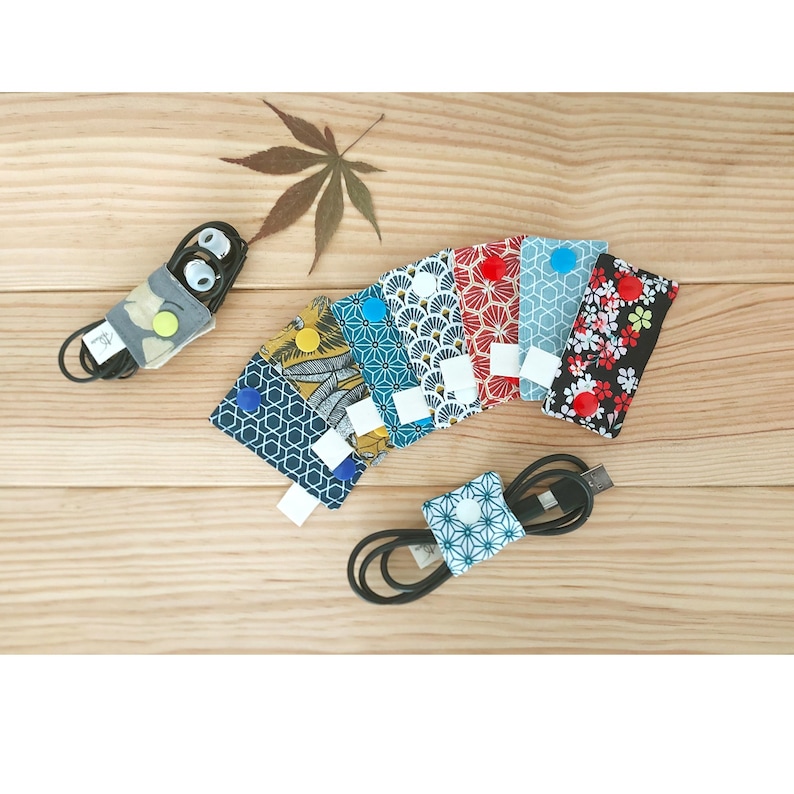 Colourful Cotton Cable Tidy, USB Cable Tie Cable, Desk Organizer ...
