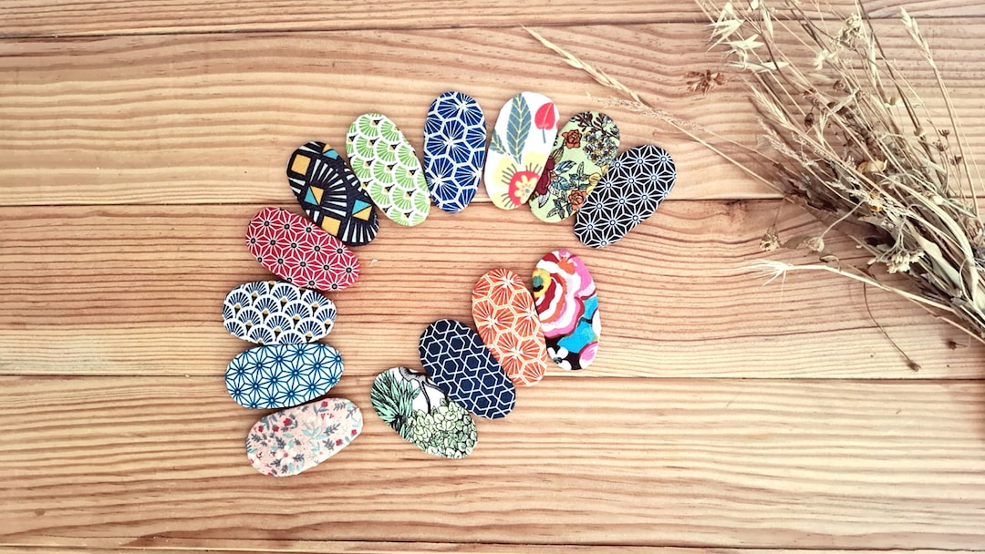 Floral Cotton Fabric Snap Hair Clip: Handmade Barrettes for Girls Hair ...