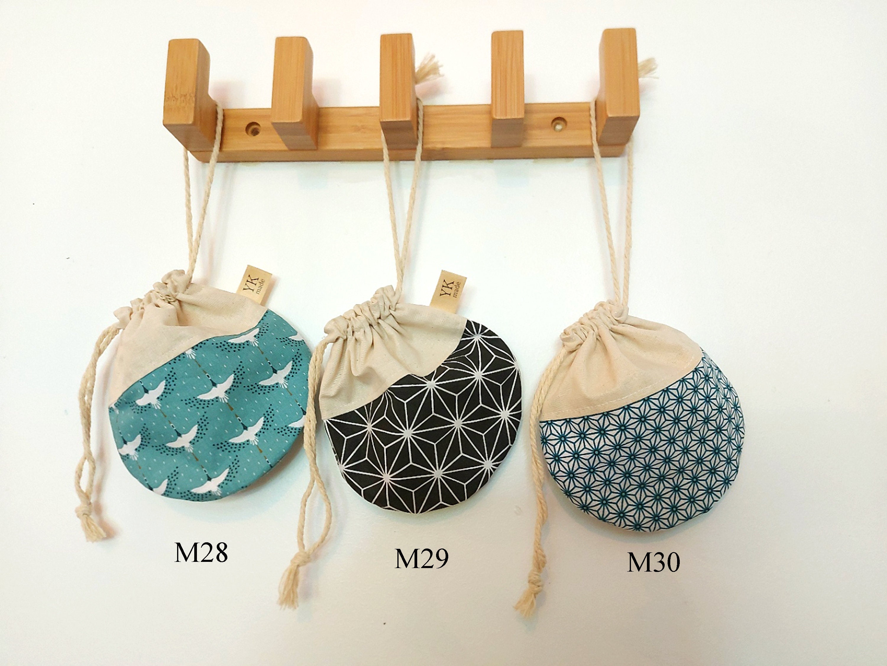 Round Pouch Jewellery Bag Sac Pochon Medium Handmade | Etsy