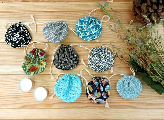 Small Round Jewellery Bag Ear Buds Pouch Earphone Pouch - Etsy