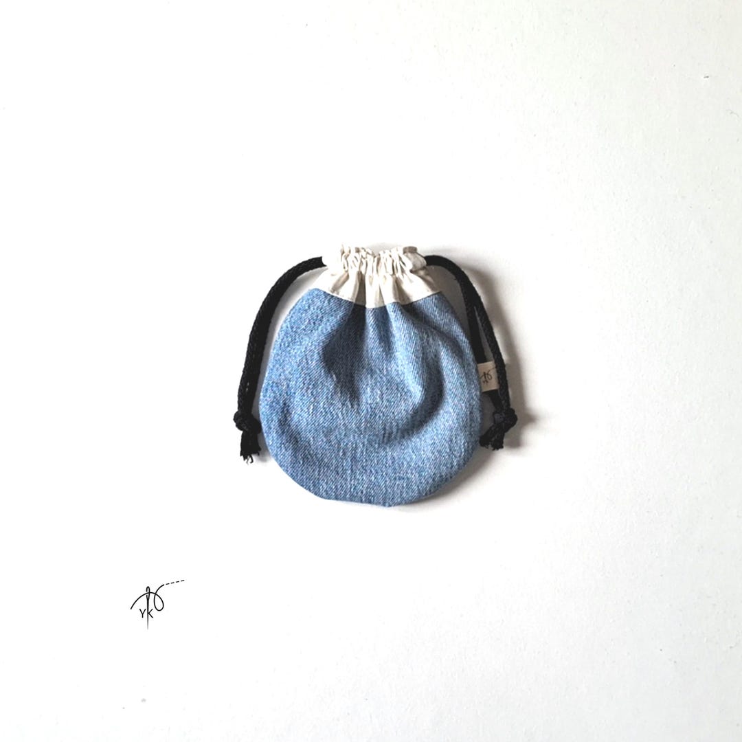 Upcycled Pouch, Upcycled Jean Pouch, Upcycle Denim Drawstring Bag ...