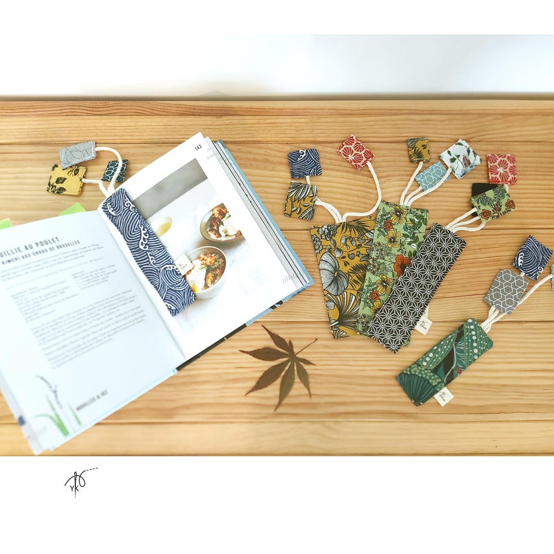 Fabric Bookmark: Handmade Bookmark, Floral Bookmark, Cotton Bookmark ...