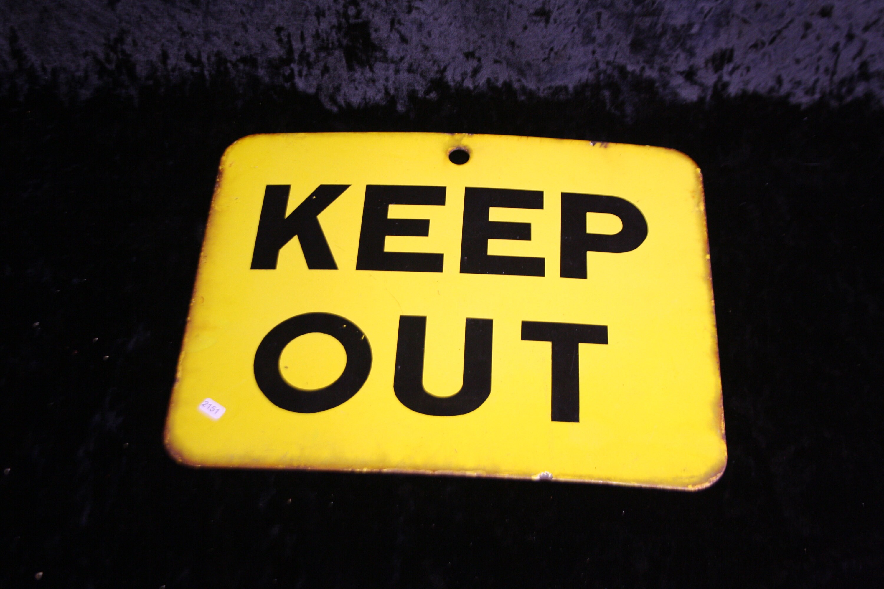 Mid 20th Century Enamel Keep Out Sign - Etsy