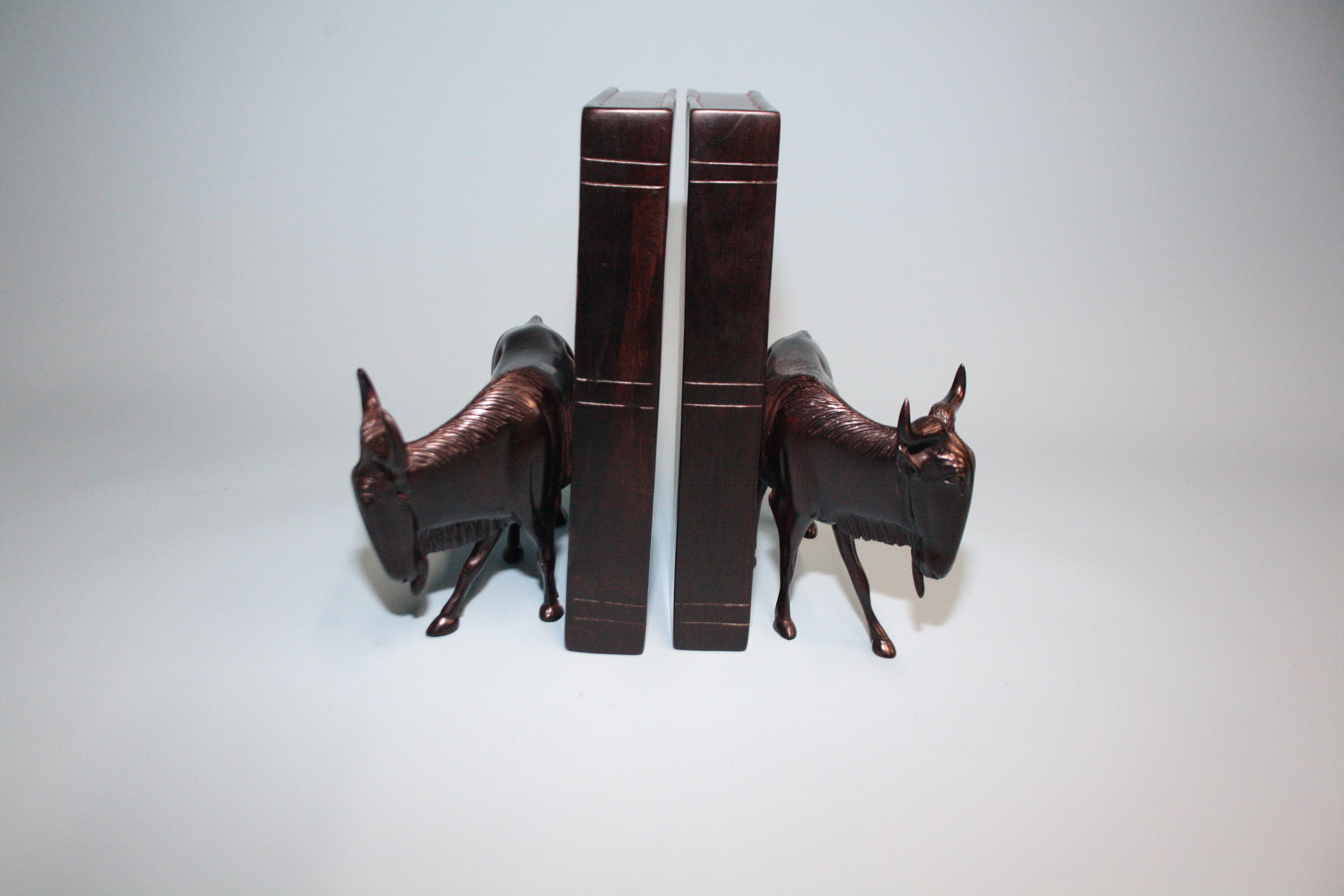 Mid 20th Century Pair of Wildebeest Book Ends - Etsy