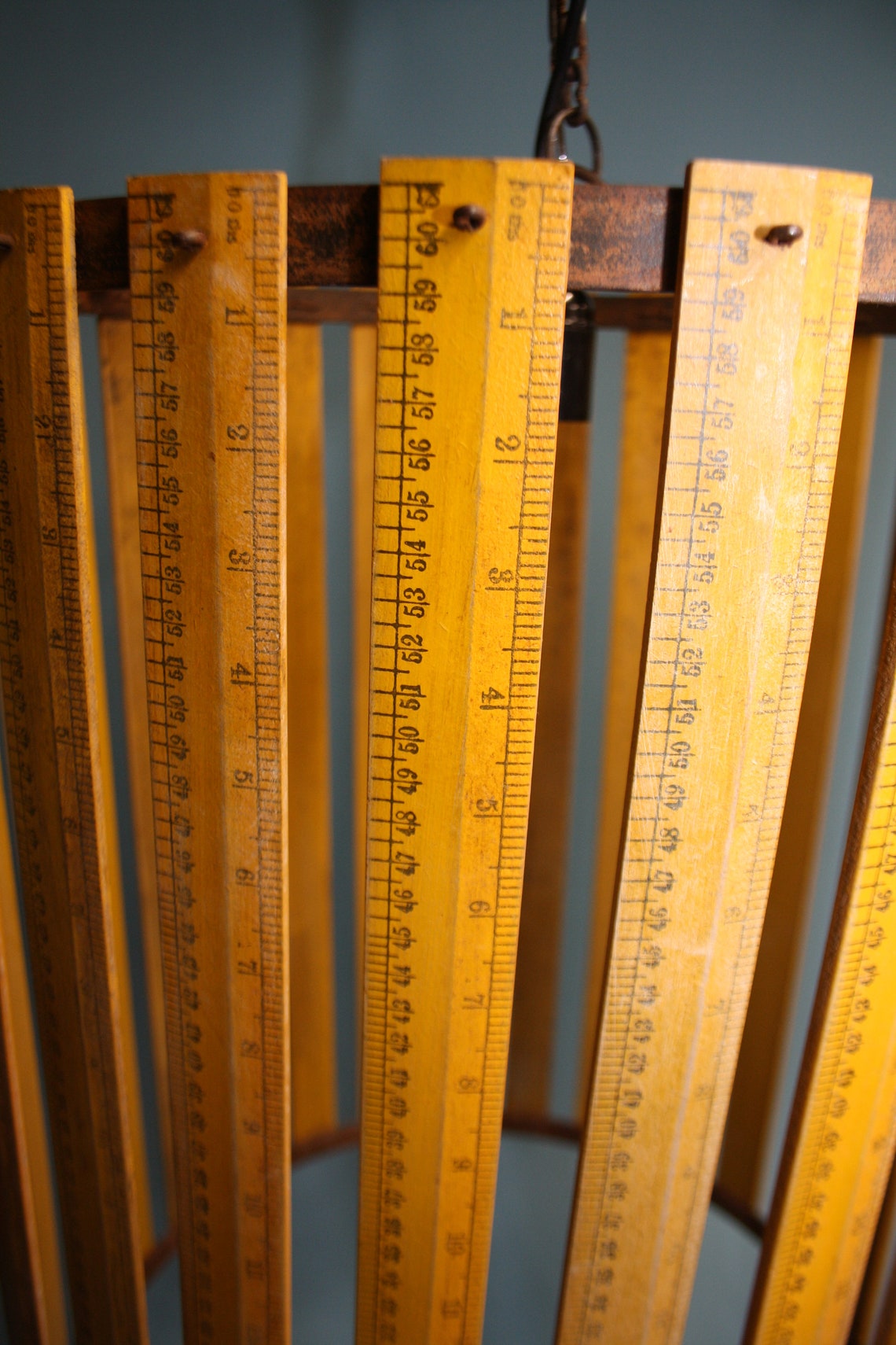 Mid 20th Century Light Made Out of Rulers - Etsy UK