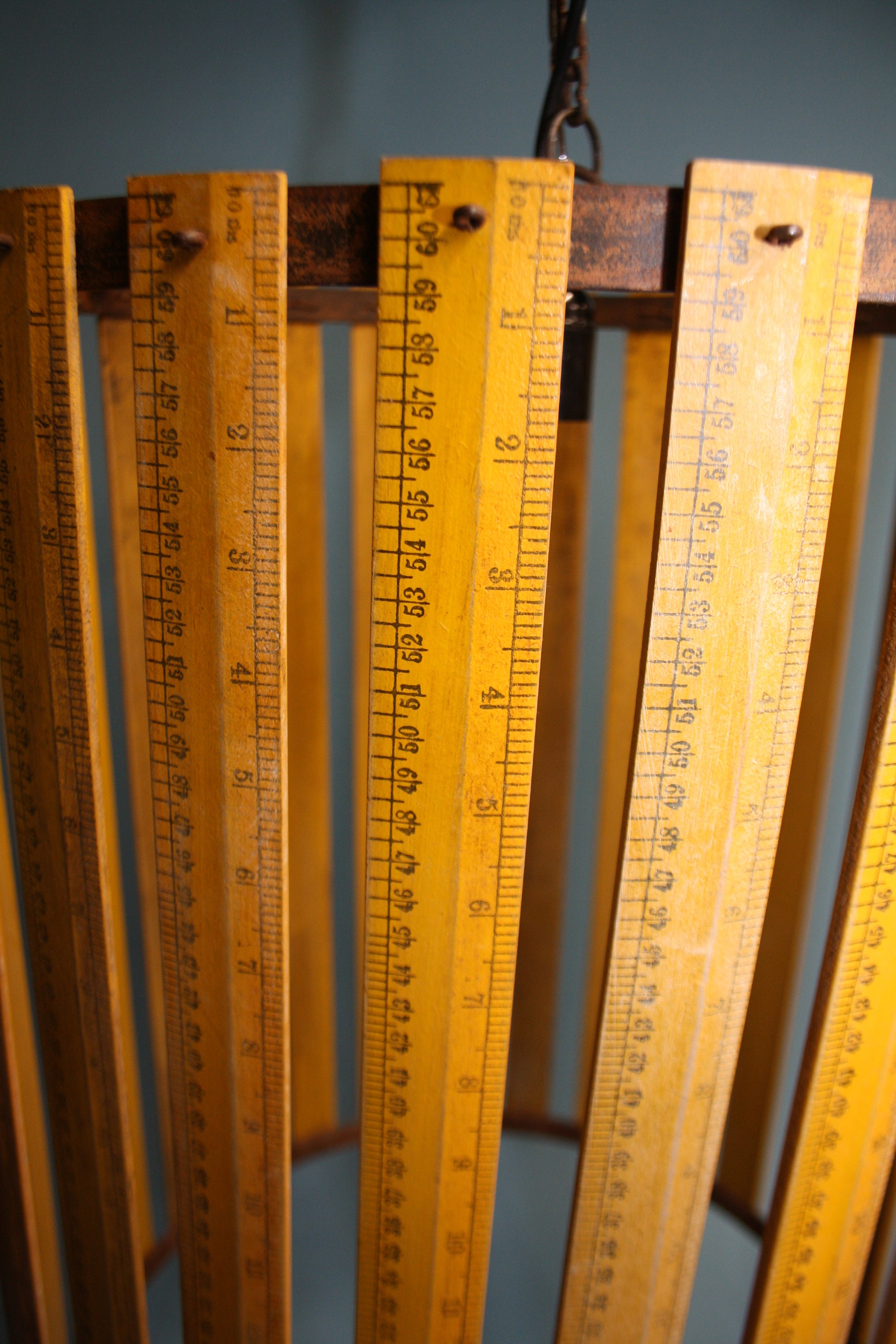 Mid 20th Century Light Made Out of Rulers - Etsy UK