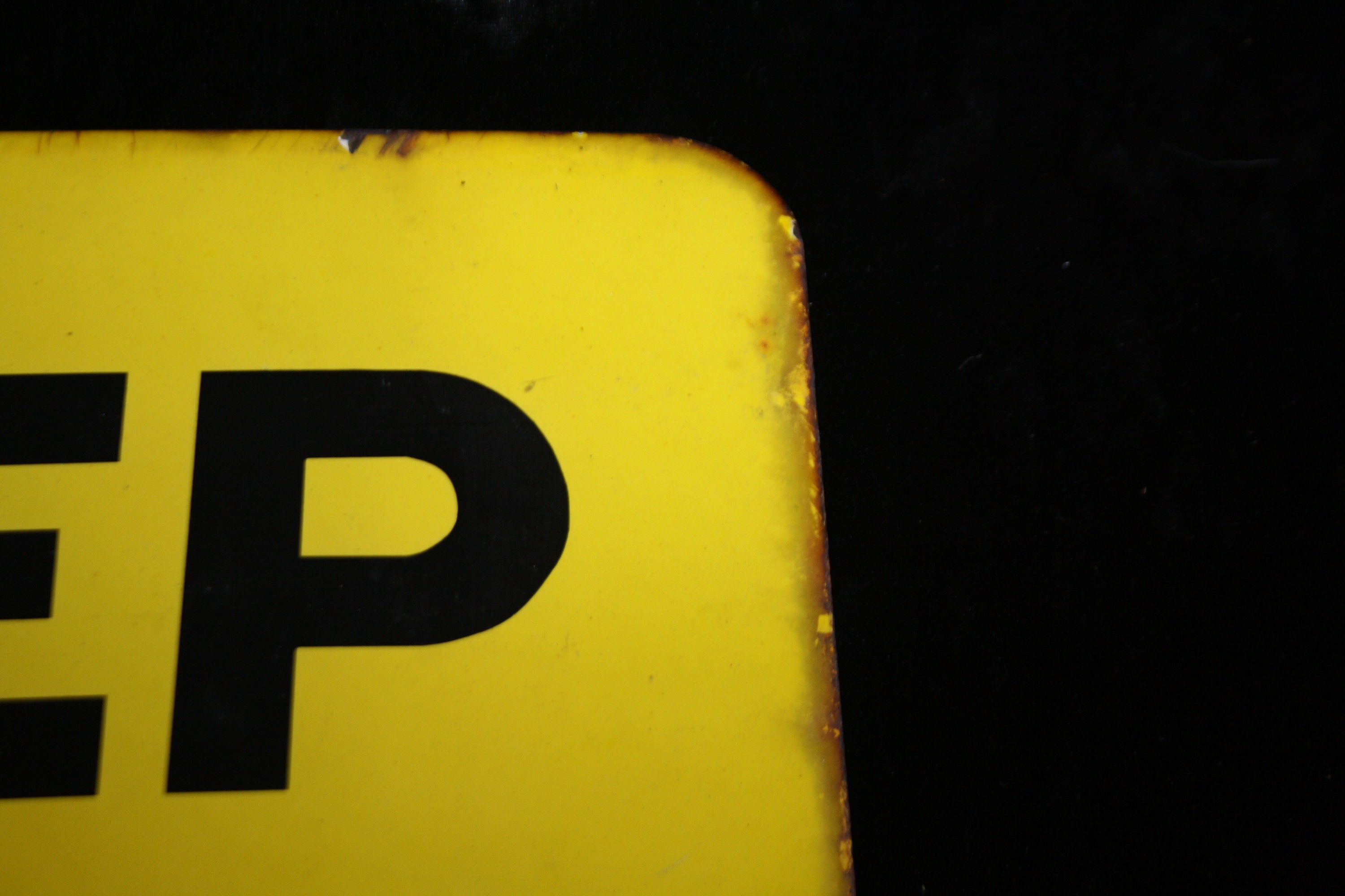 Mid 20th Century Enamel Keep Out Sign - Etsy