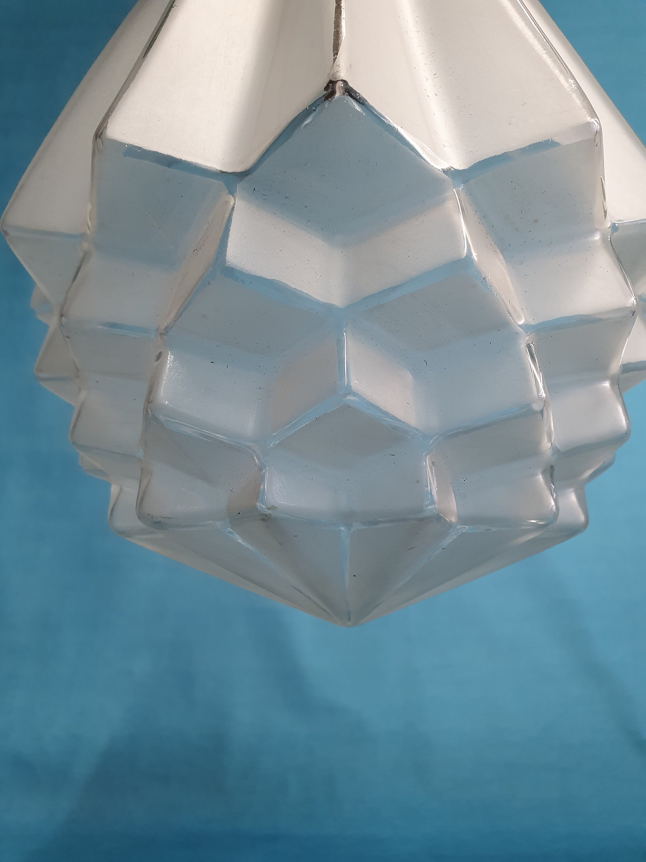 An Opaque Art Deco Pendant Light - Etsy