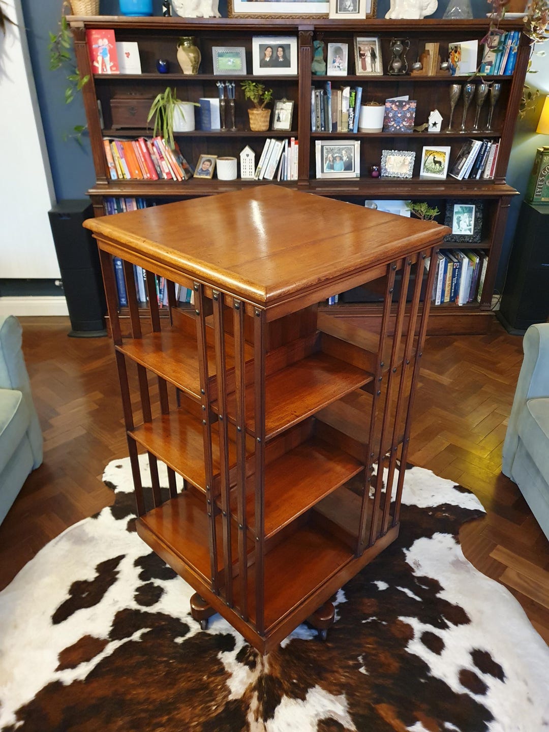 19th-century Large Revolving Bookcase - Etsy
