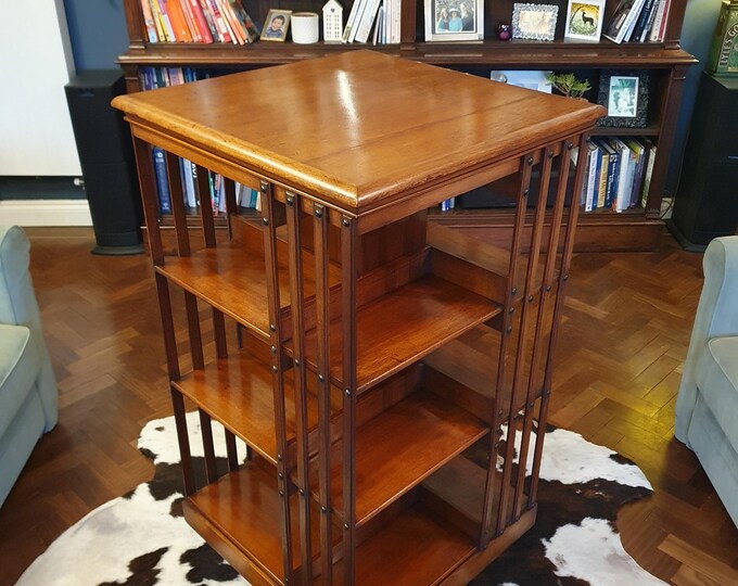 19th-century Large Revolving Bookcase - Etsy