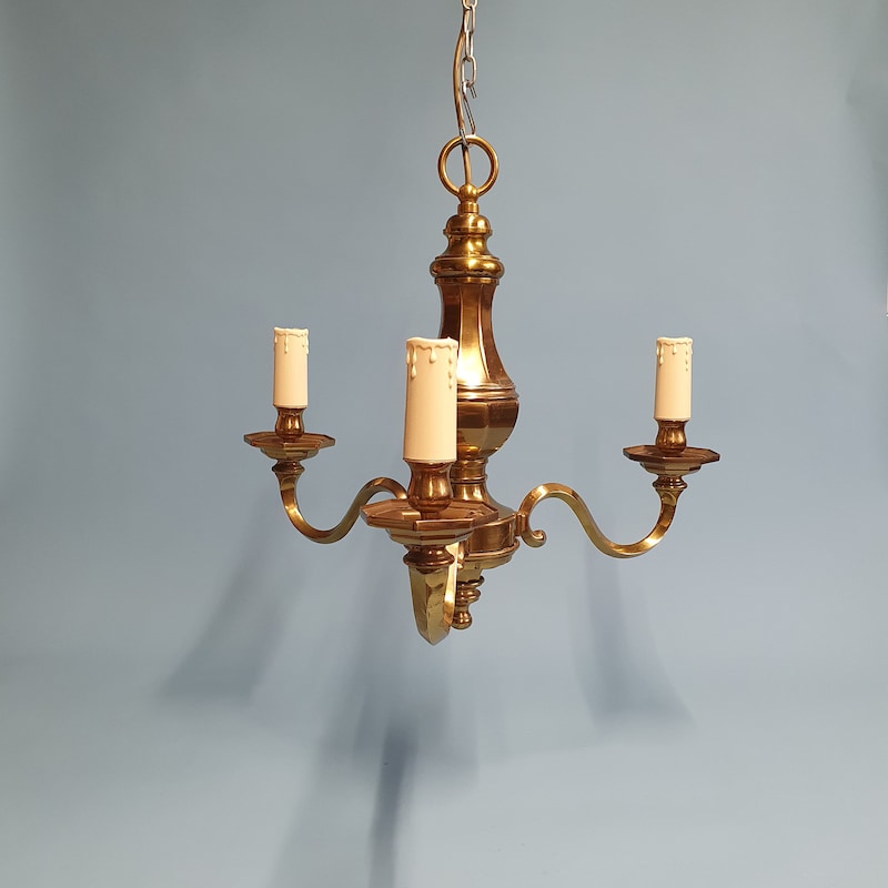 Brass Chandelier - Etsy