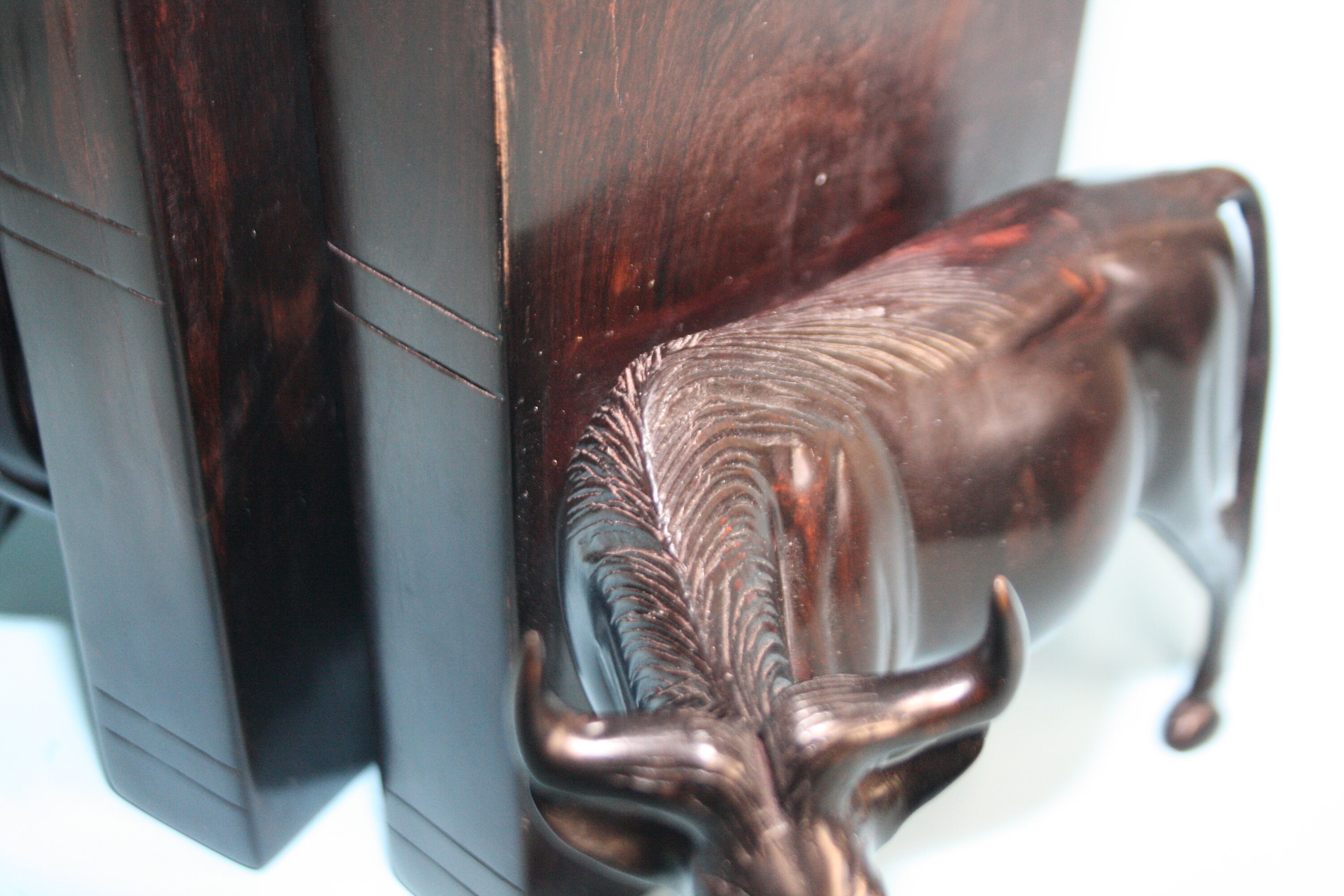 Mid 20th Century Pair of Wildebeest Book Ends - Etsy