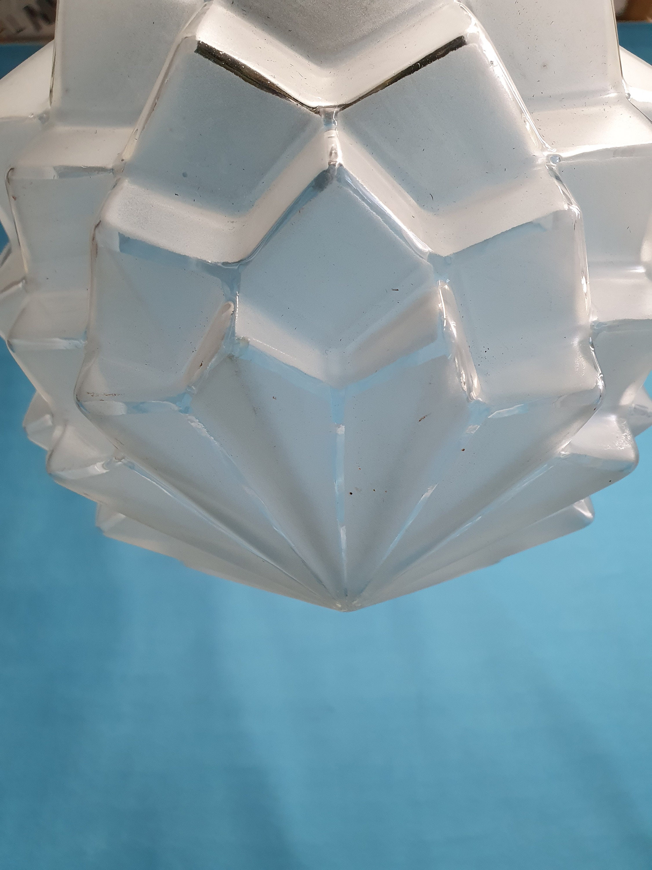 An Opaque Art Deco Pendant Light - Etsy