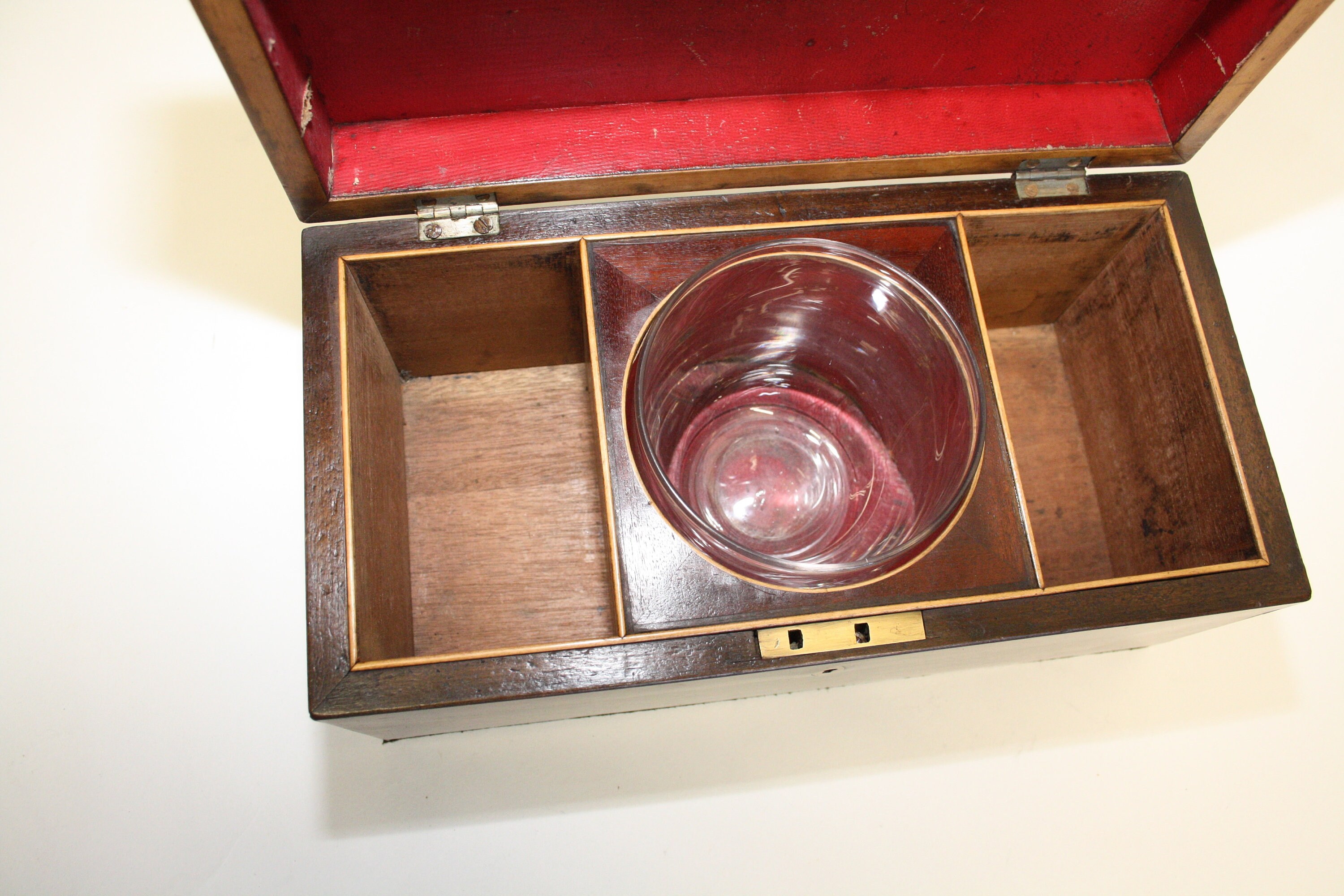 19th Century Mahogany Tea Caddy With Bowl - Etsy