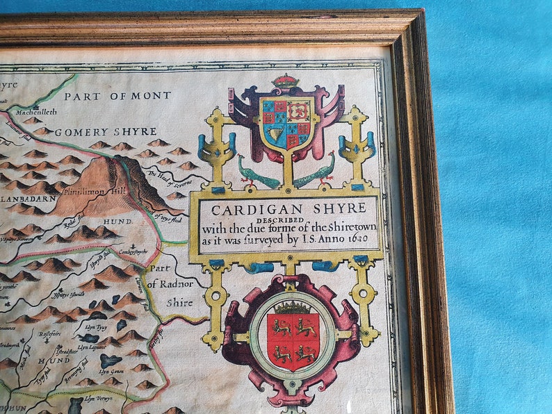 Map of Cardiganshire Dated 1610 - Etsy