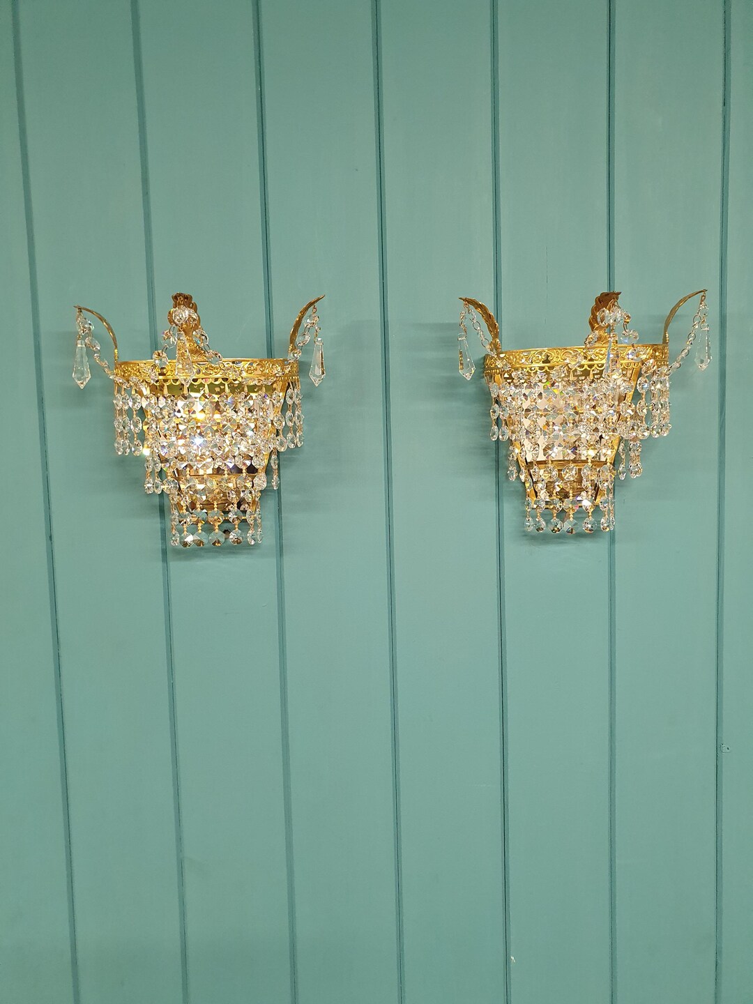Mid 20th Century Pair of Drippy Wall Lights - Etsy