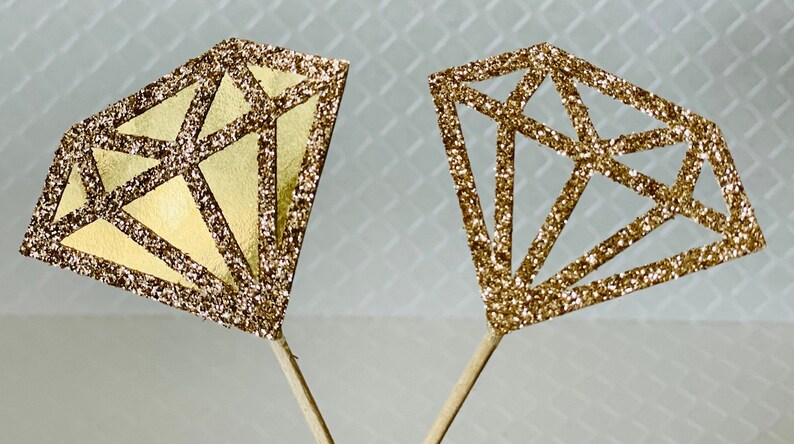 Diamond Toppers / Diamond Donut Toppers / Diamond Cupcake Toppers ...