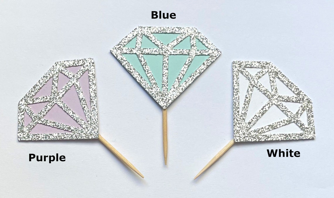 Diamond Toppers / Diamond Donut Toppers / Diamond Cupcake - Etsy