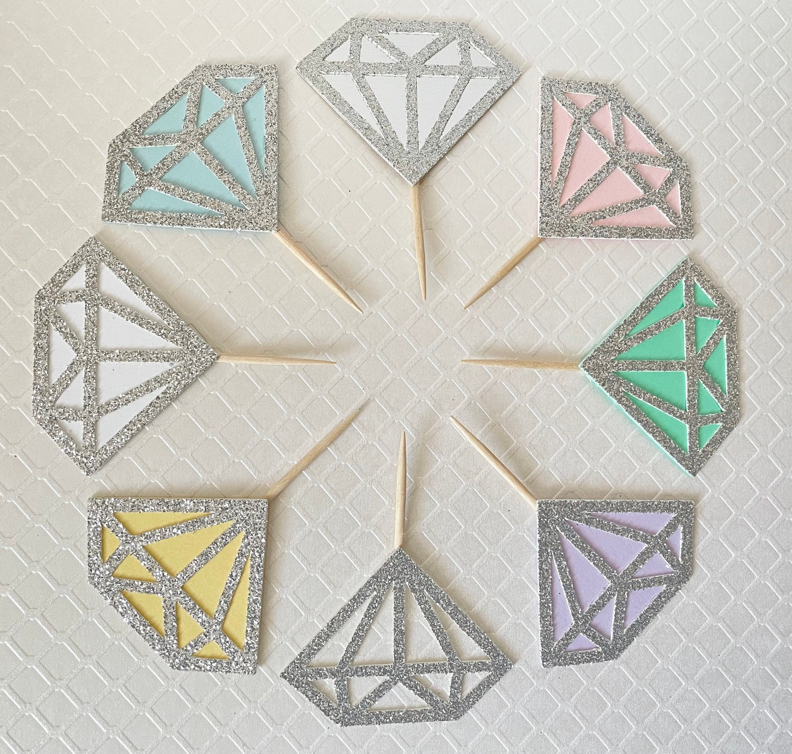 Diamond Toppers / Diamond Donut Toppers / Diamond Cupcake Toppers ...