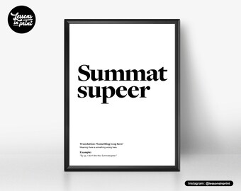 Yem Gan Yem Geordie Slang Print Geordie Dialect Print Language Print ...