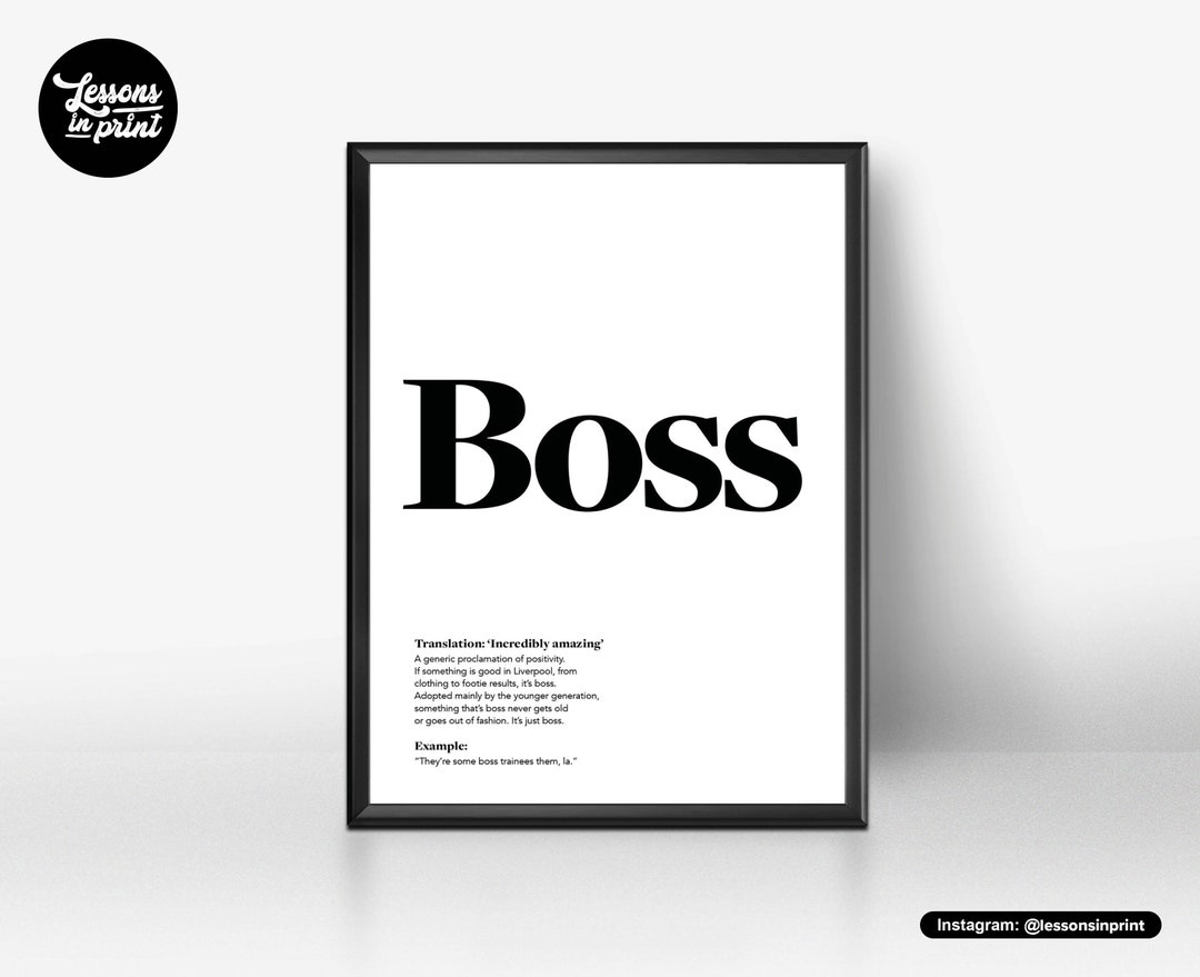 Boss Description Print Scouse Slang Print Liverpool Slang Print Scouse ...