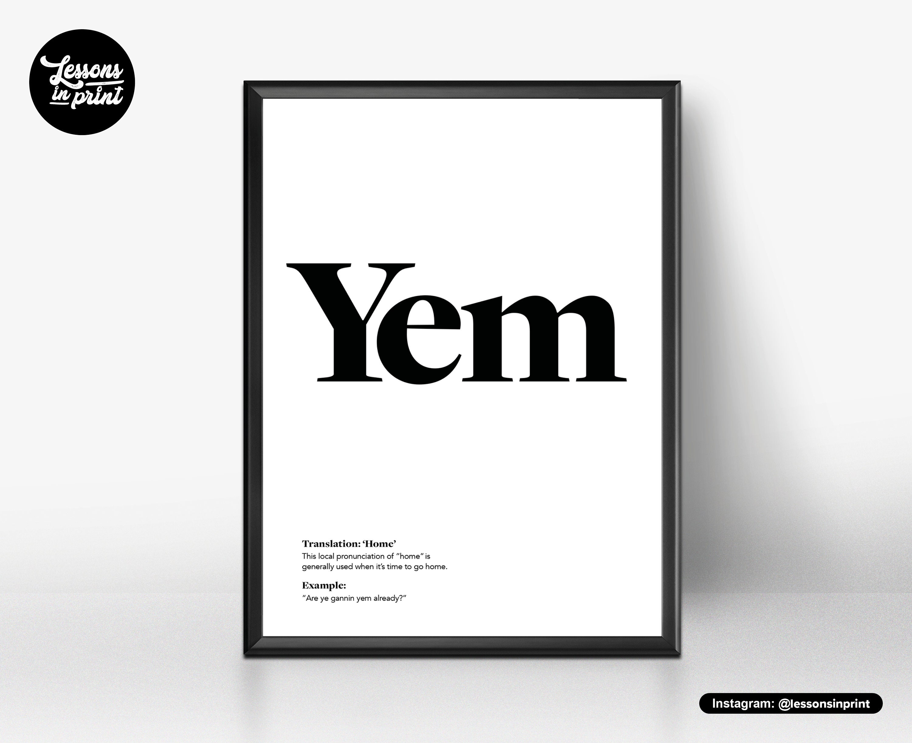 Yem Description Geordie Slang Print Geordie Dialect Print - Etsy UK