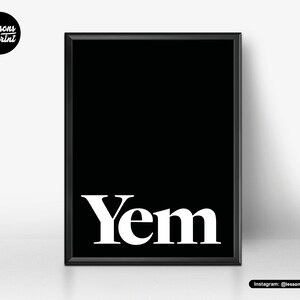 Yem Gan Yem Geordie Slang Print Geordie Dialect Print Language Print ...