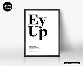 Nah Then Description Print • Yorkshire Slang Print • Yorkshire Dialect ...
