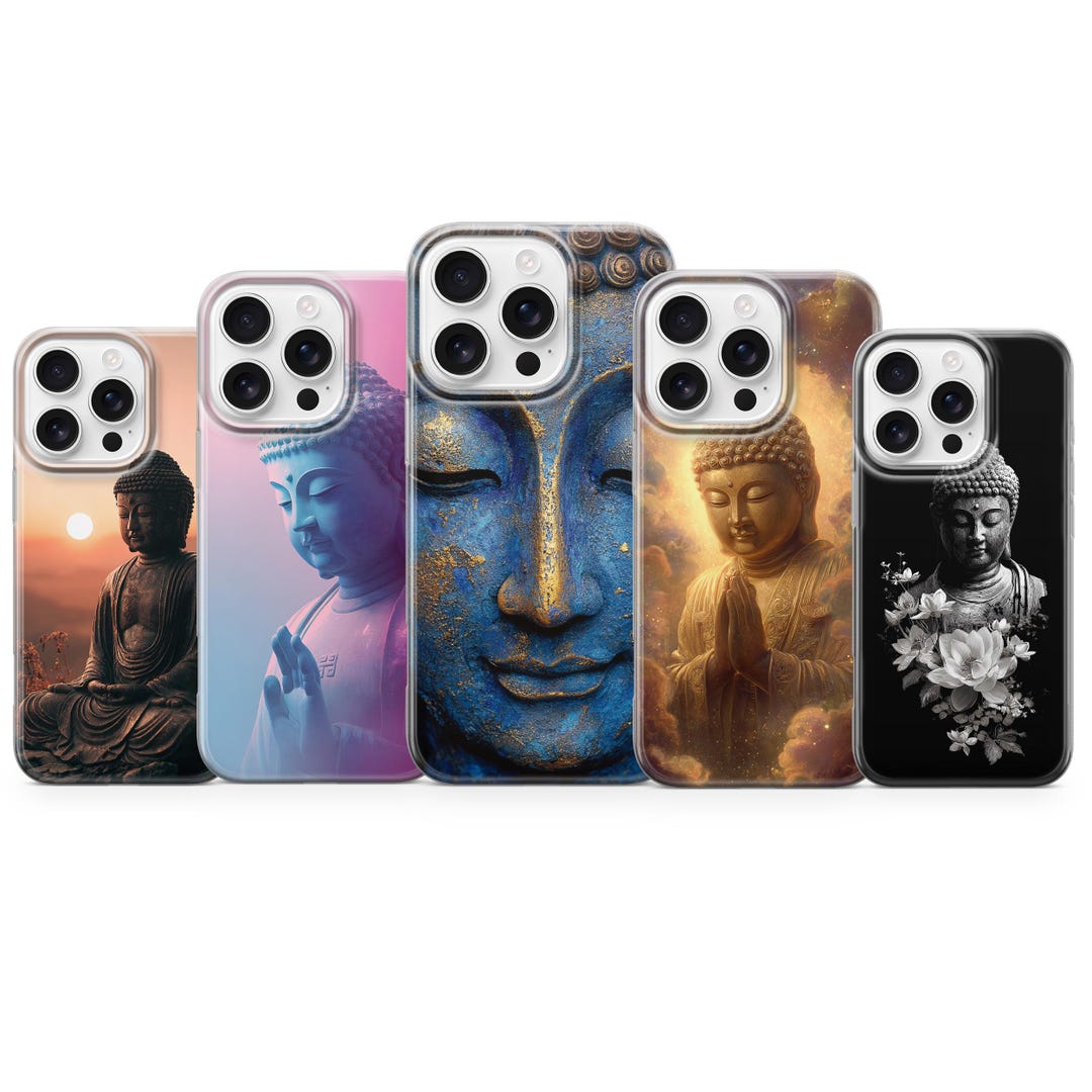 Buddha Phone Case Spiritual Zen Cover for iPhone 16 15 Pro 14 13 12 Pro ...