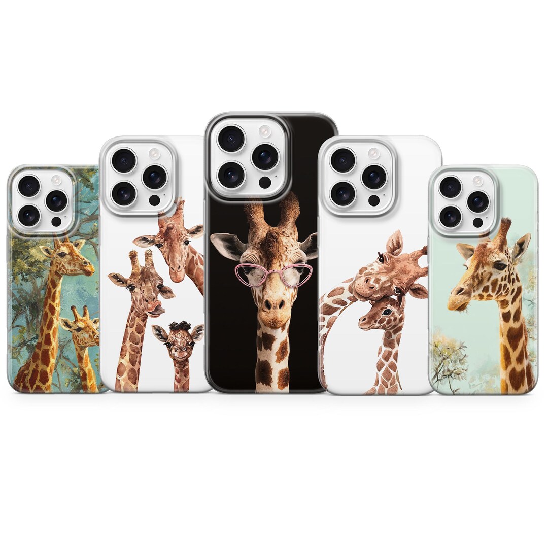 Giraffe Phone Case Safari Animal Cover for iPhone 16 Pro Max 15 14 13 ...