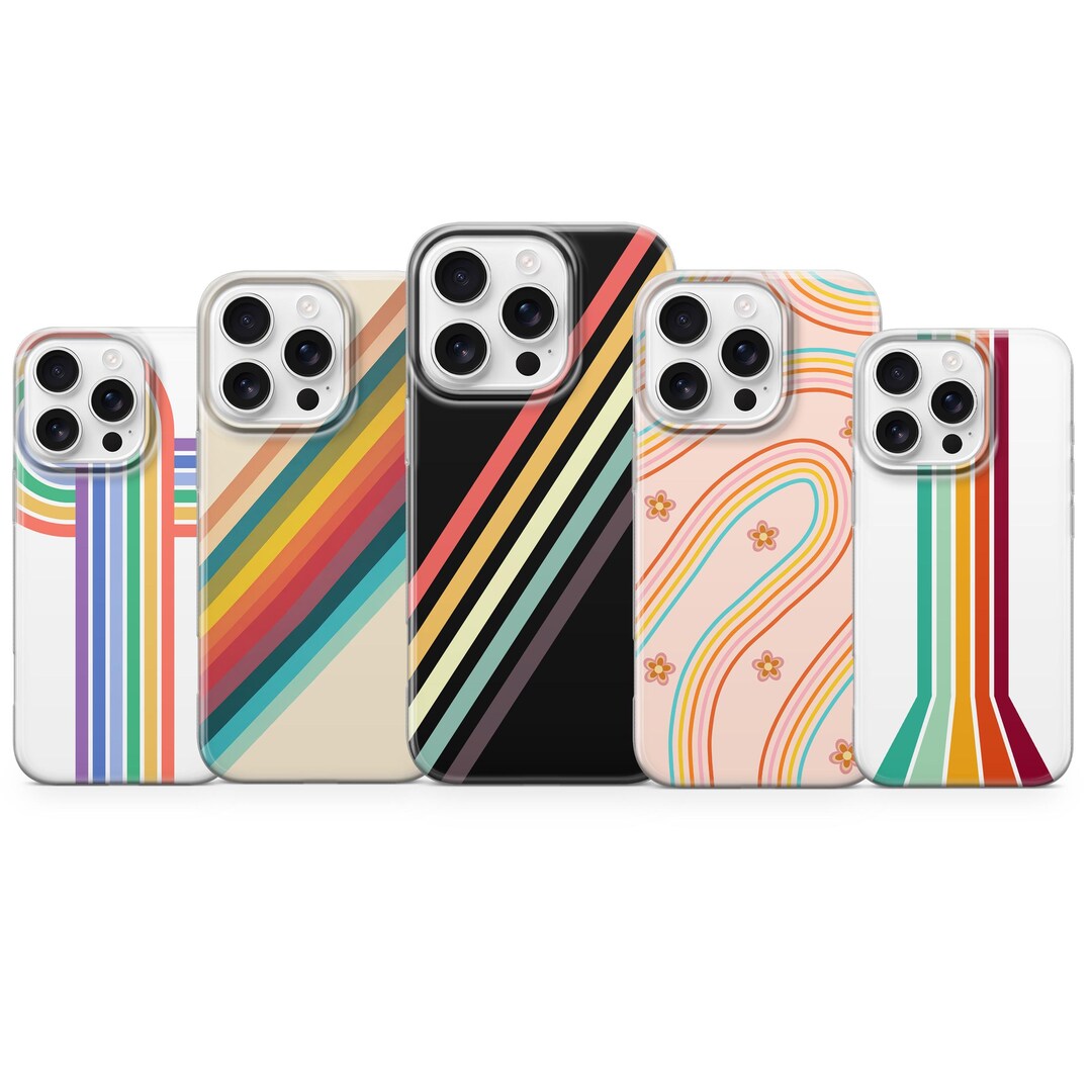 Retro Stripe Phone Case Aesthetic Vintage Cover for iPhone 17 Pro Max ...