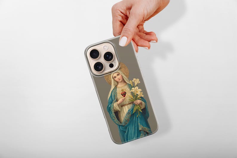 Virgin Mary Phone Case Religious Cover for iPhone 17 Pro Max 16e 15 ...