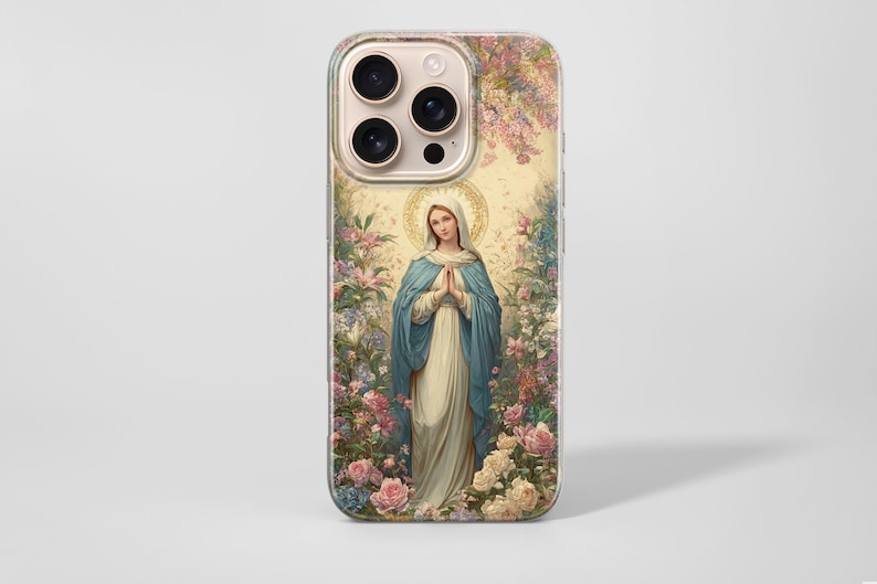 Virgin Mary Phone Case Religious Cover for iPhone 17 Pro Max 16e 15 ...