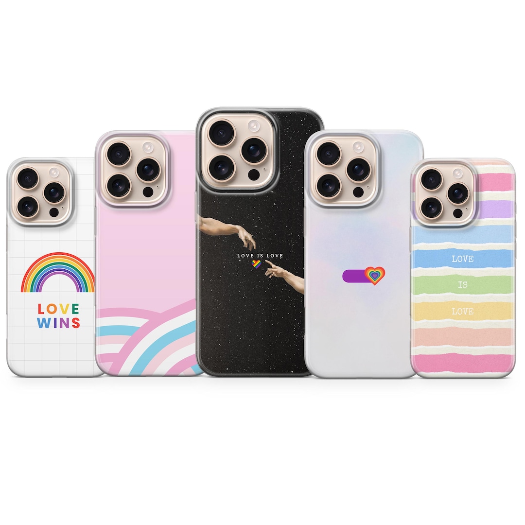 LGBTQ+ Pride Phone Case Love Wins Rainbow Cover for iPhone 16 15 14 13 ...