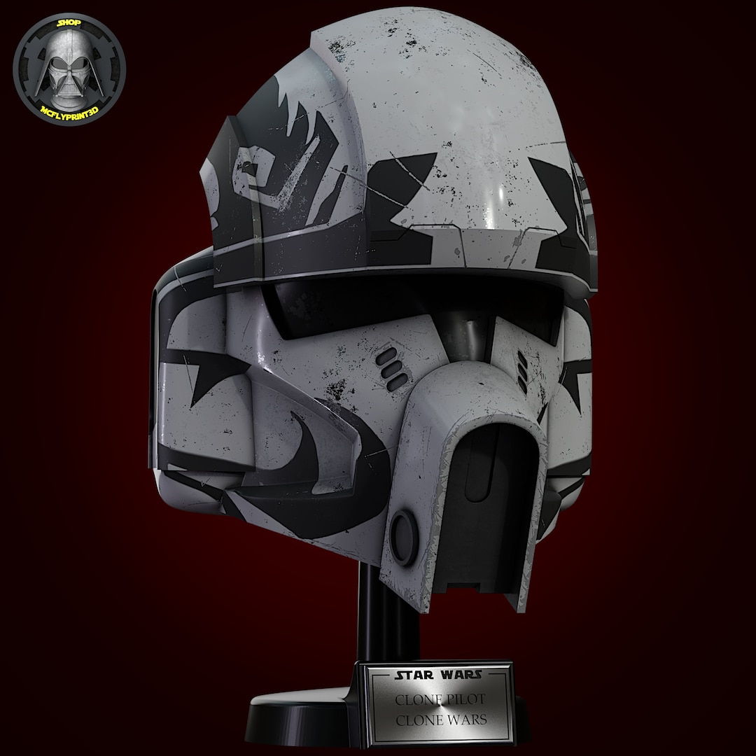 Clone Pilot - Clone Wars - Helmet 3D - Etsy