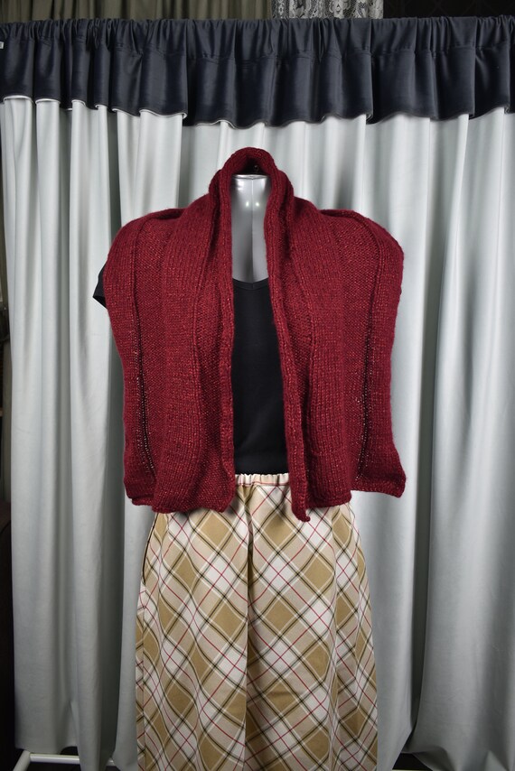 Hand Knitted Short Scarf - Etsy