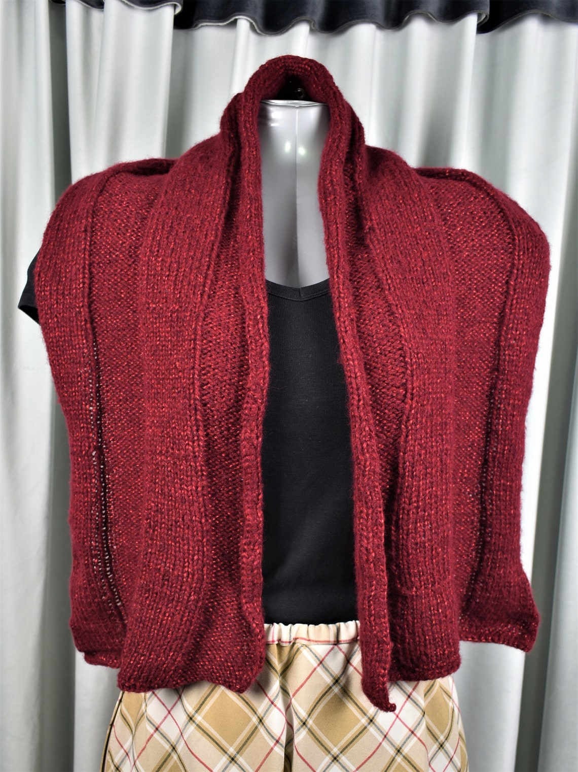 Hand Knitted Short Scarf - Etsy