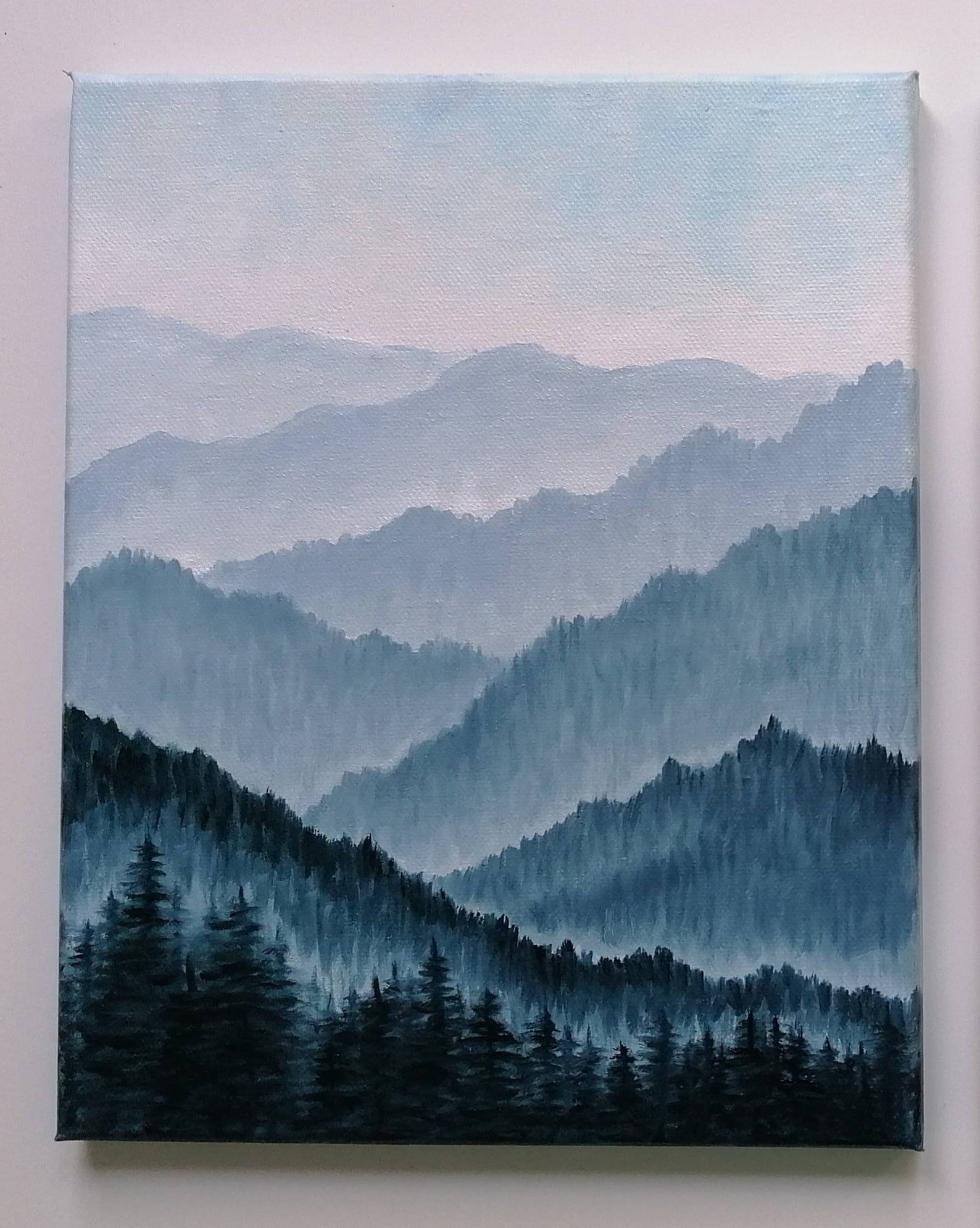 Blue Ridge Mountains Painting Original Oil on Canvas Blue Ridge ...