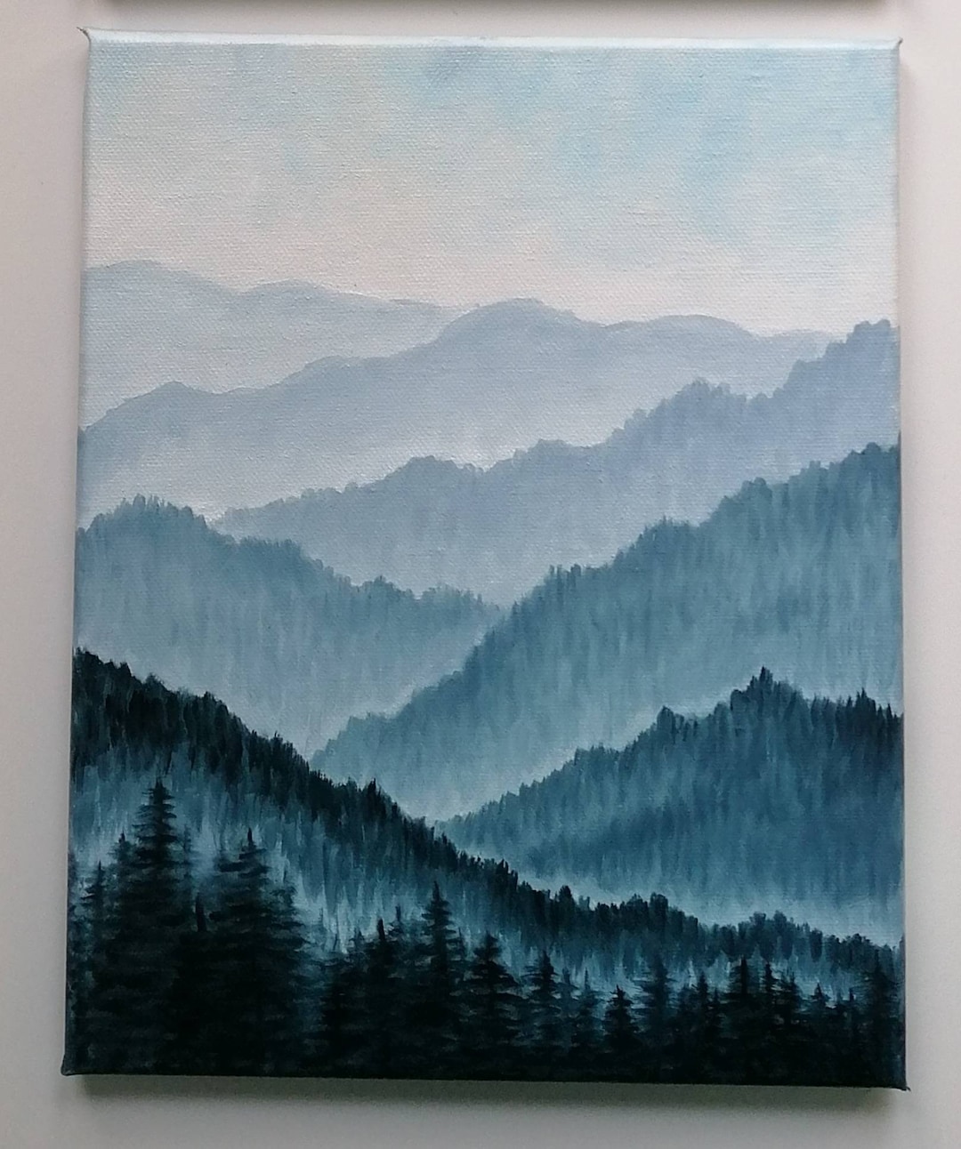 Blue Ridge Mountains Painting Original Oil on Canvas Blue Ridge ...