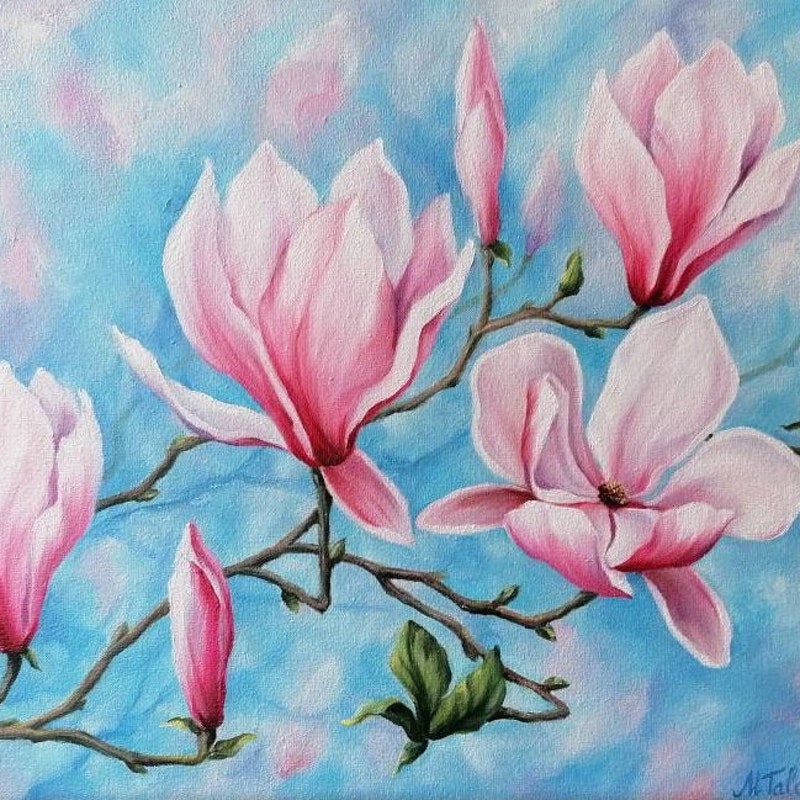 Magnolia Painting - Etsy