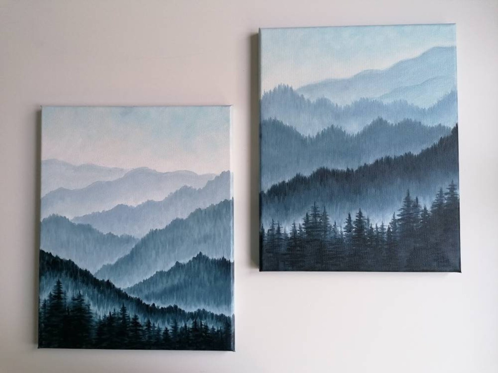 Blue Ridge Mountains Painting Original Oil on Canvas Blue Ridge ...